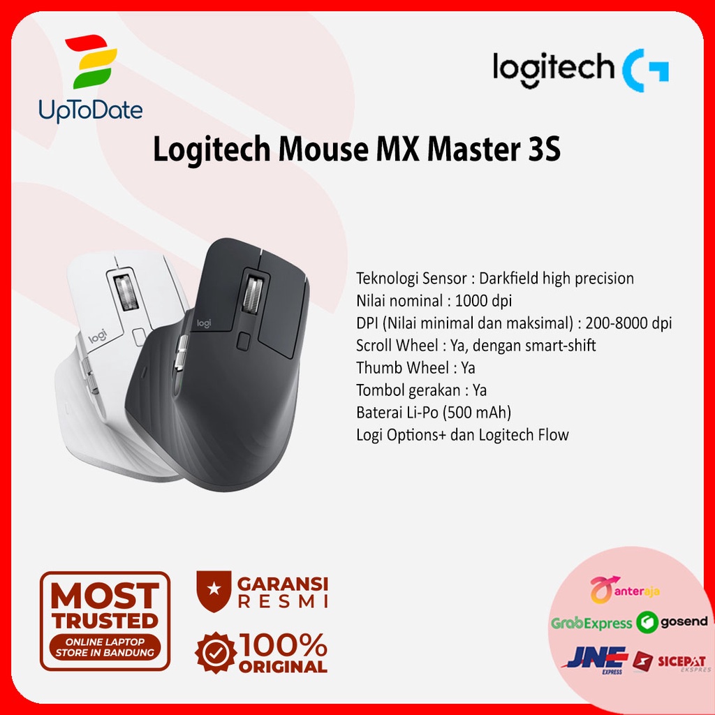 Jual Logitech MX Master 3S Performance Mouse Wireless Bluetooth Quiet ...