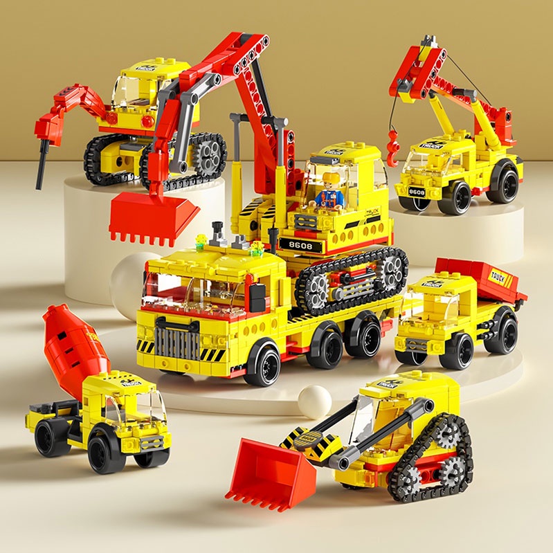 Jual 3IN1 Engineering Truk Model Mainan Balok Susun Tim Konstruksi ...