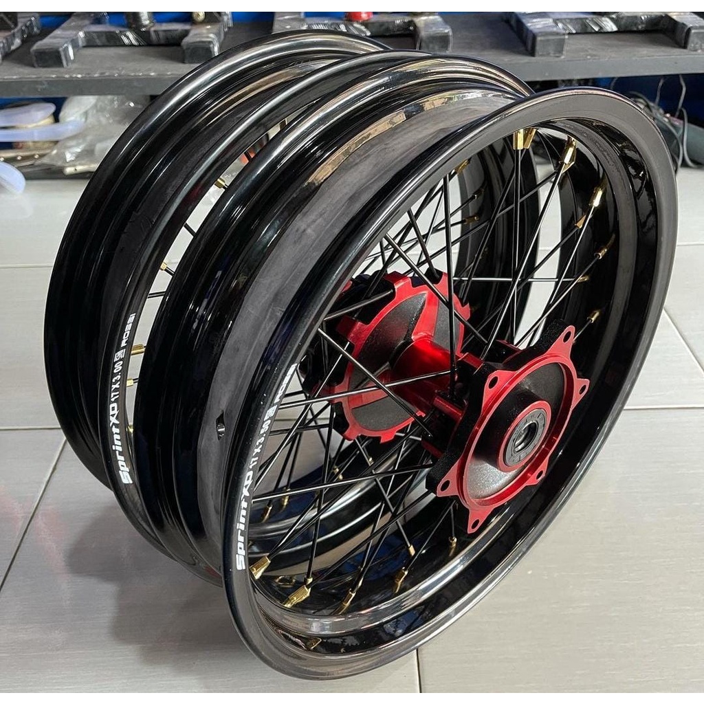 Jual Wheelset Paket Velg Set Supermoto V Rossi VRossy Sprint XD CRF KLX ...