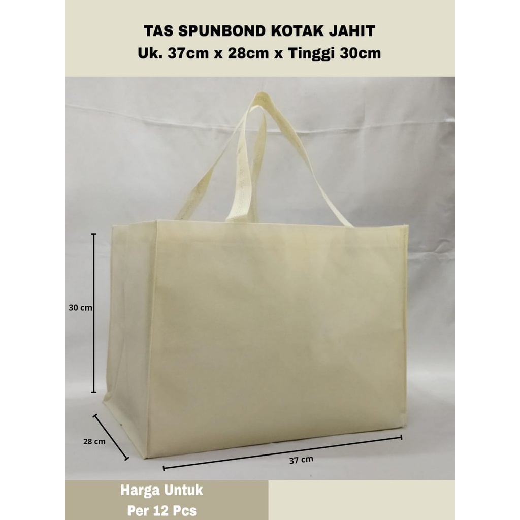 Jual Tas Spunbond Jahit Ukuran Luar - 37 x 28 x T30 cm untuk box 35 x ...
