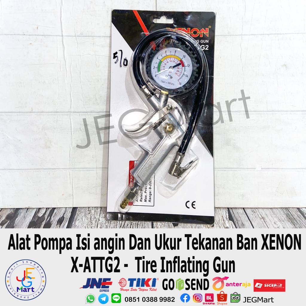 Jual Alat Pompa Ban XENON Isi angin Ukur Tekanan Ban X-ATTG2 - Tire ...