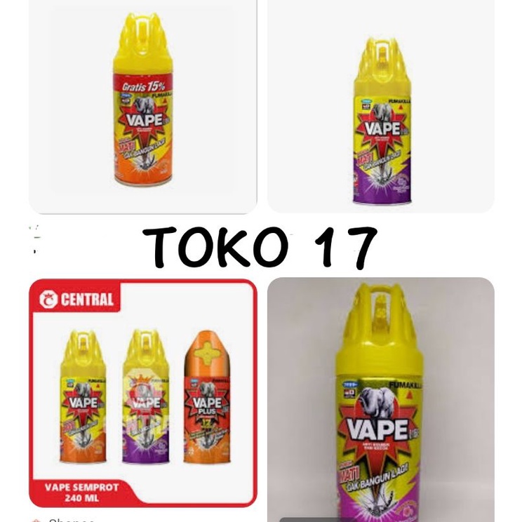 Jual Vape Aerosol Anti Nyamuk dan Kecoa // Disenfiktan 240 ml All ...