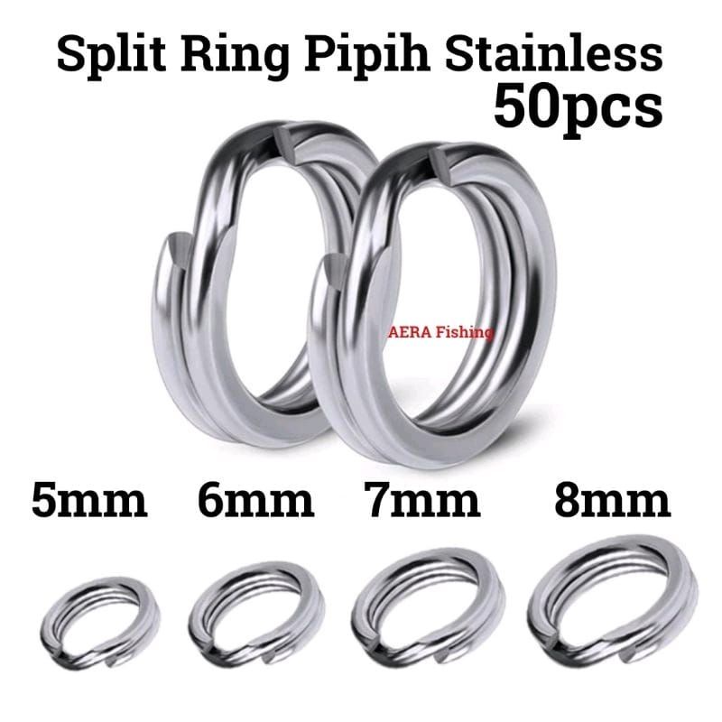 Jual Split Ring Pipih 50pcs Stainless utk Lure Minnow Metal Jig dll ...