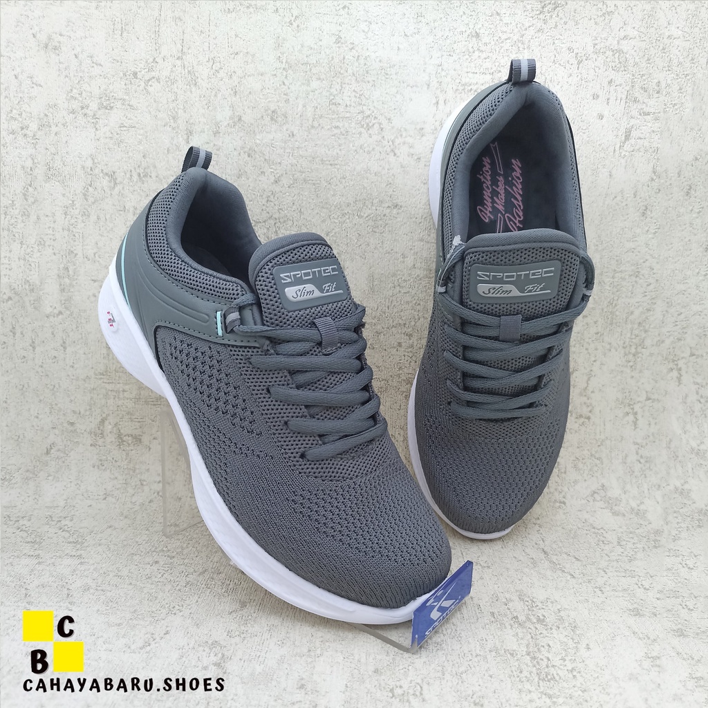 Jual SPOTEC Sepatu RUNNING NAOMI Abu Tua/Putih | Shopee Indonesia