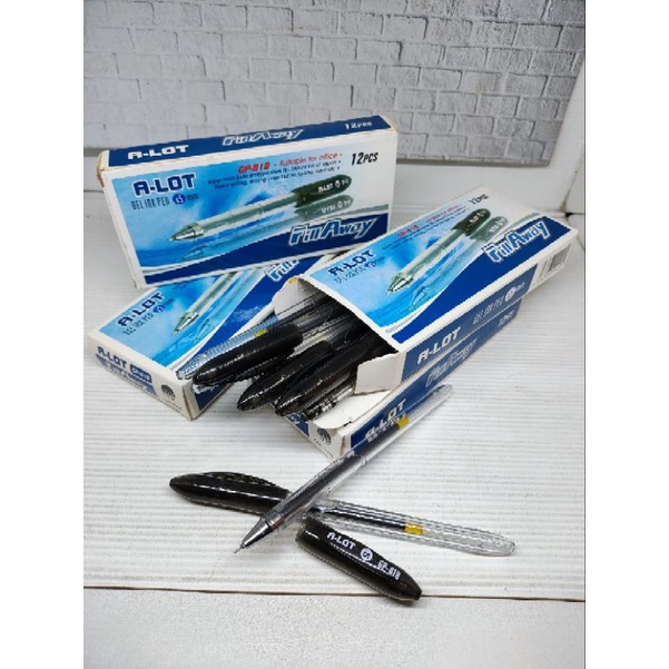 Jual pulpen/bulpen/ballpoint/pena gel ink A-LOT gel ink pen 0.5/1 pack ...