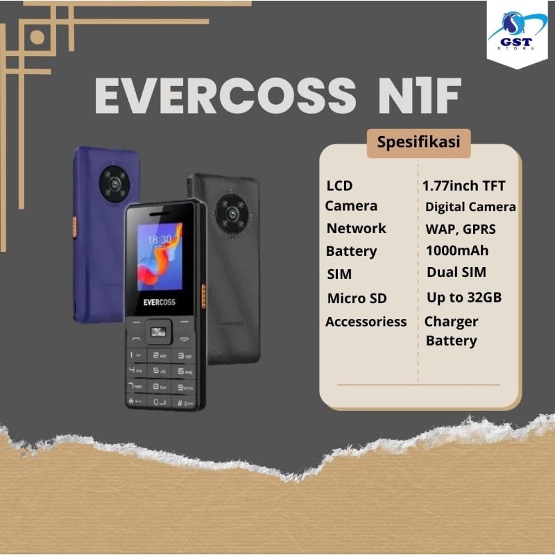 Jual HP EVERCOSS N1F CANDYBAR, HP JADUL BERGARANSI RESMI 1 TAHUN ...
