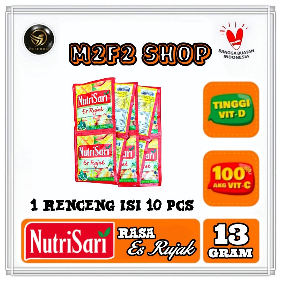 Jual NutriSari Minuman Serbuk Es Rujak Sachet - 13 gr (Kemasan Renceng ...