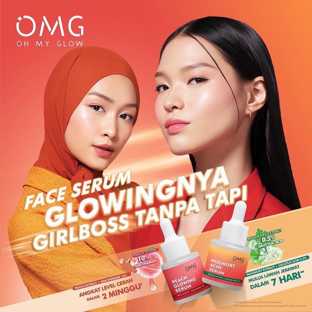 Jual Omg Oh My Glow Peach Glowing Serum 7.5 Ml Sachet | Shopee Indonesia