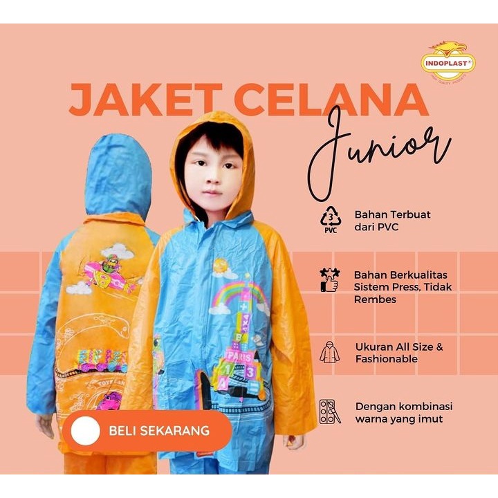 Jual Jas Hujan Anak-anak IMOET JC JUNIOR / Usia 4 - 6 Tahun / PAUD dan ...