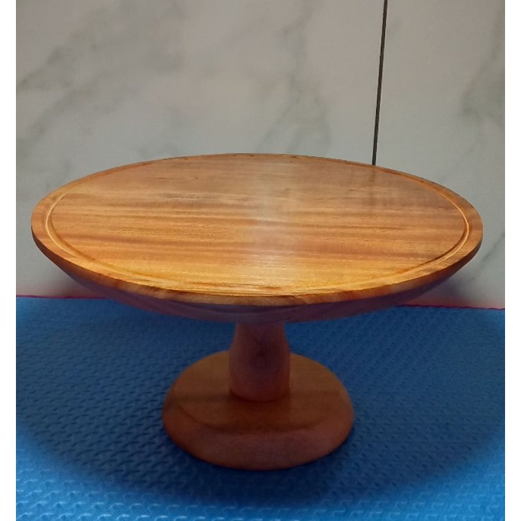 Jual stand cake/tatakan kue kayu mahoni 30cm | Shopee Indonesia