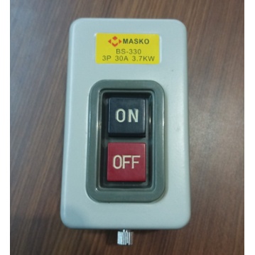 Jual Masko Push Button Power Switch On-Off BS-330 3P 30A 600V 3.7KW ...