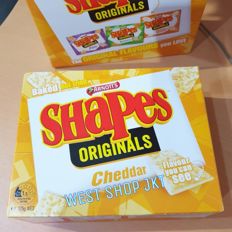 Jual Biscuit Shapes Cheddar Arnott Australia Biskuit Crackers | Shopee ...