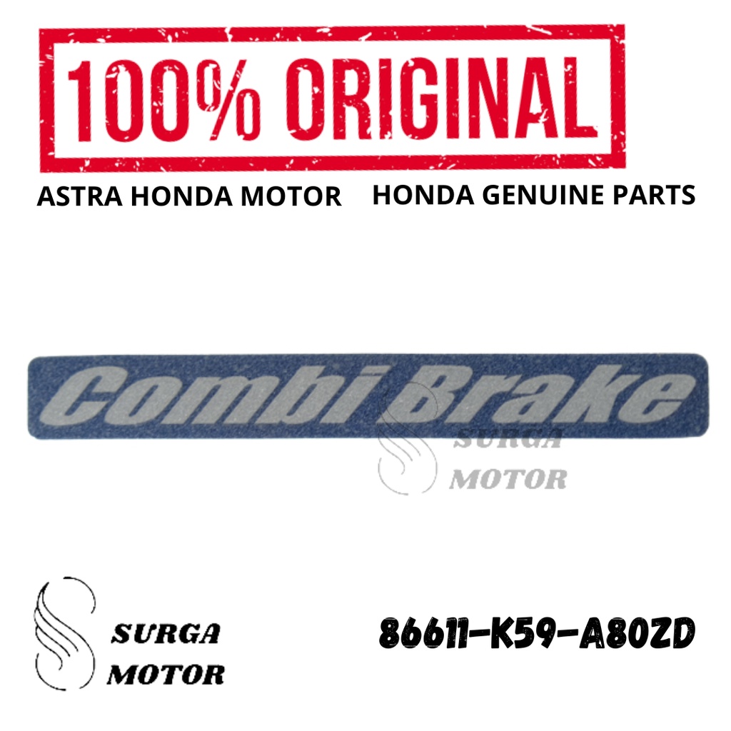 Jual Stiker Tempelan Mark Tulisan Combi Brake Type 4 Honda Vario 125 ...