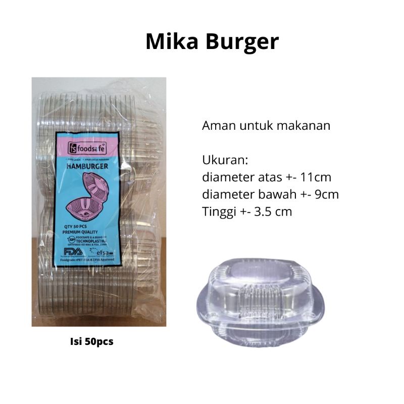 Jual Mika Burger (50pcs) | Shopee Indonesia