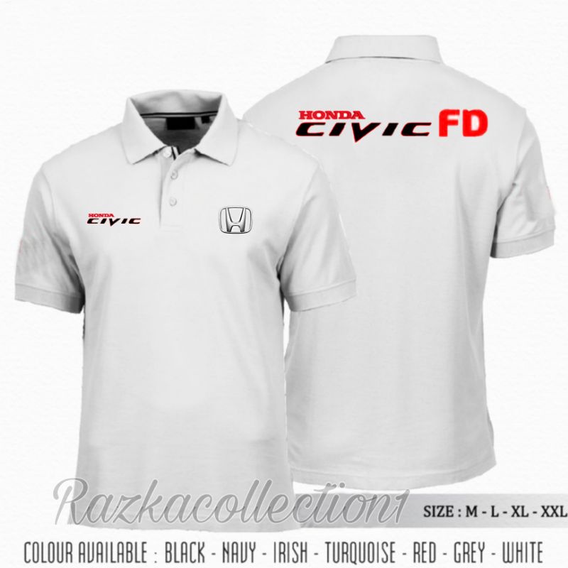 Jual Polo Shirt Kaos Kerah Honda Civic FD | Shopee Indonesia