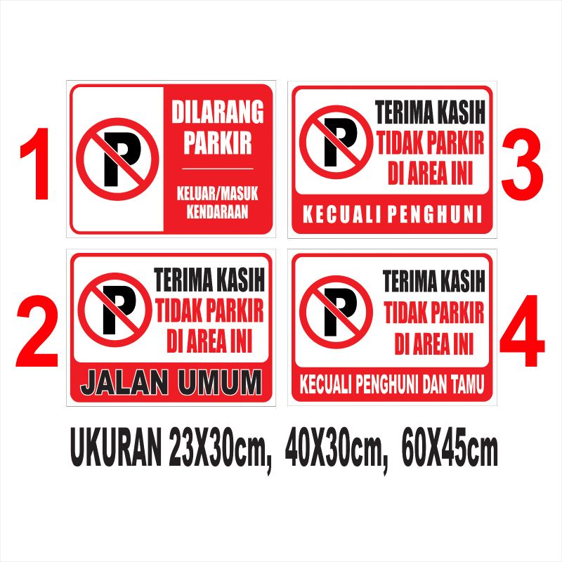 Jual stiker parkir penghuni | Shopee Indonesia