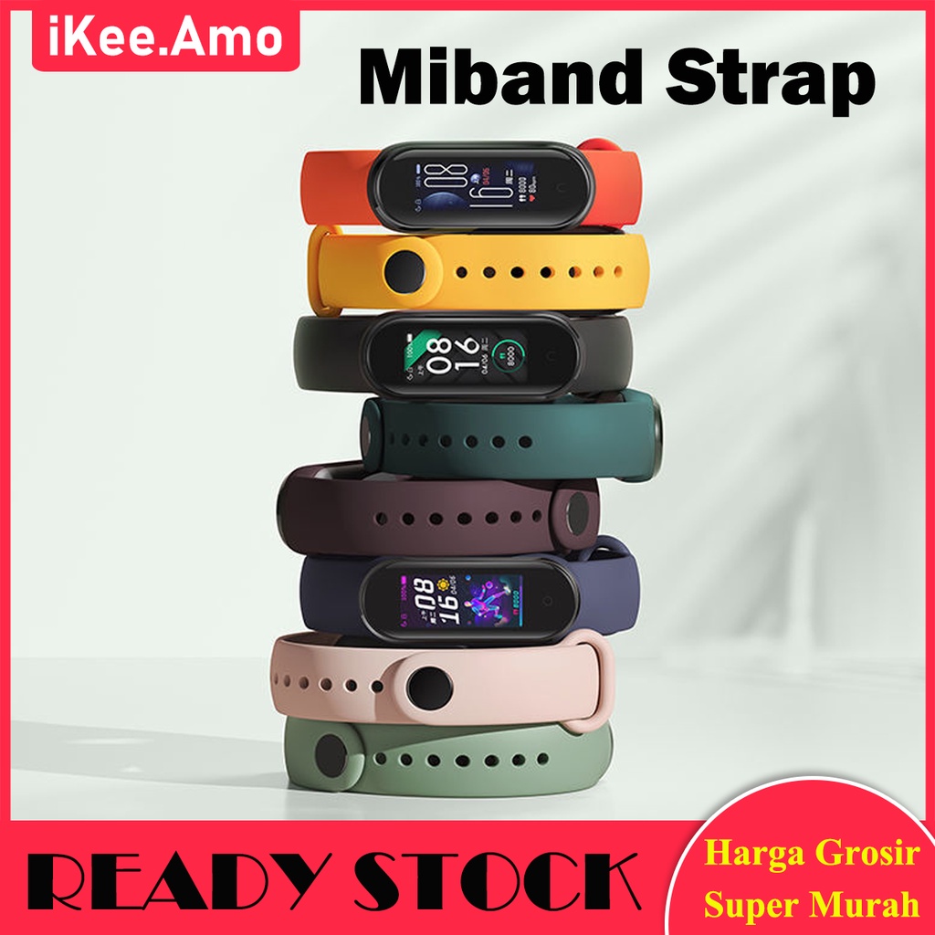 Jual Gelang Silikon untuk Xiaomi Band 3 4 5 6 Gelang Warna Tali Pengganti Mi Band Tali ...