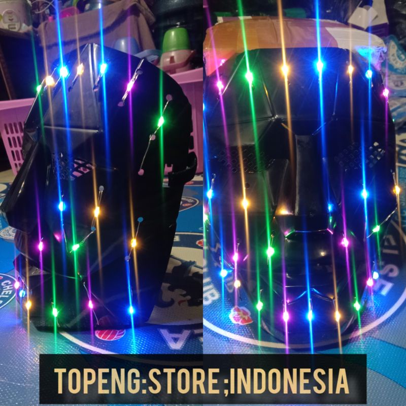 Jual topeng LED bos SQuad game viral topeng lampu rainbow LED | Shopee ...