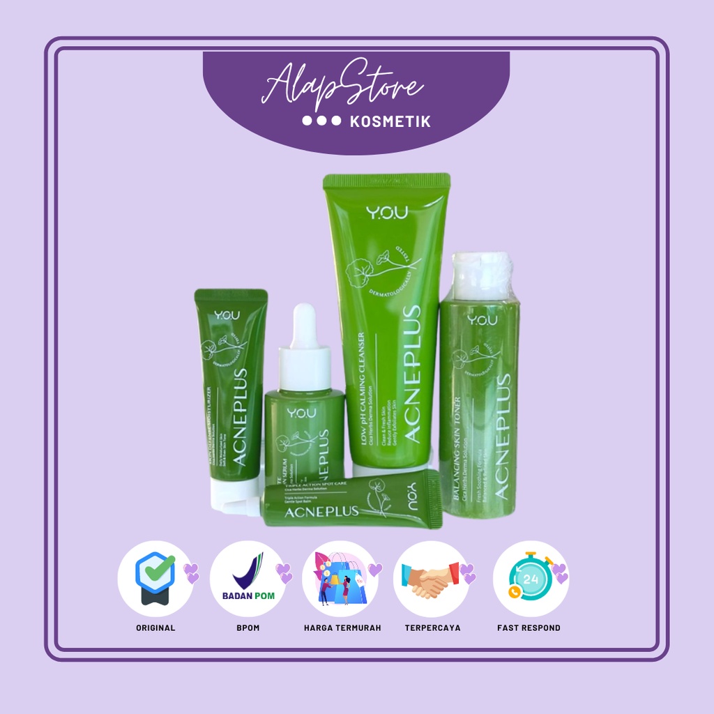 Jual You Acneplus Bundle | Exfoliating Toner, Acne Spot, Moisturizer ...
