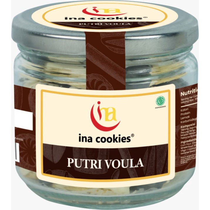Jual INA COOKIES KEMASAN JAR KACA VARIAN PUTRI VOULA | Shopee Indonesia