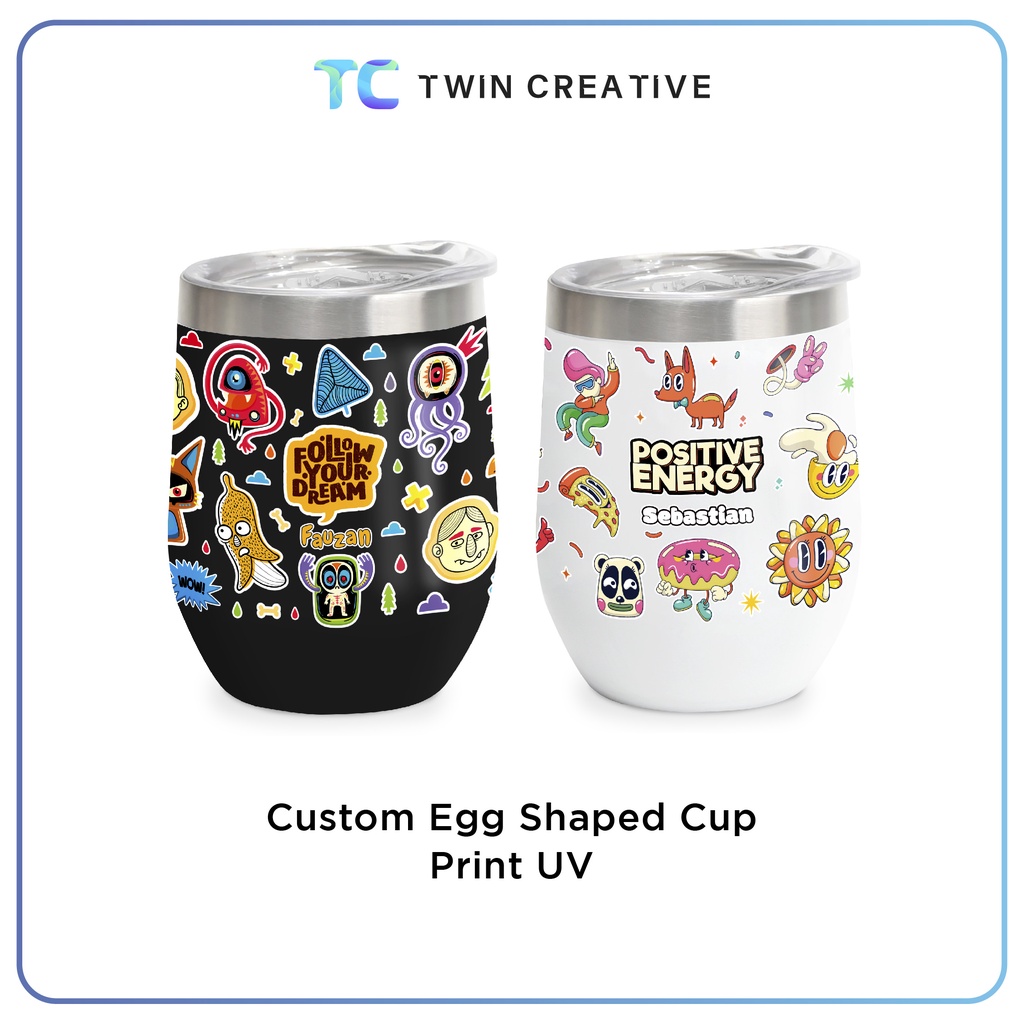 Jual Custom Mug Egg Shaped Gelas Kopi Cangkir Teh Tahan Panas Dingin ...