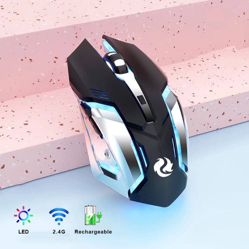 Jual Goojodoq M08 Mouse Gaming 2in1 Bluetooth & Wireless RGB 2.4G 1600 ...