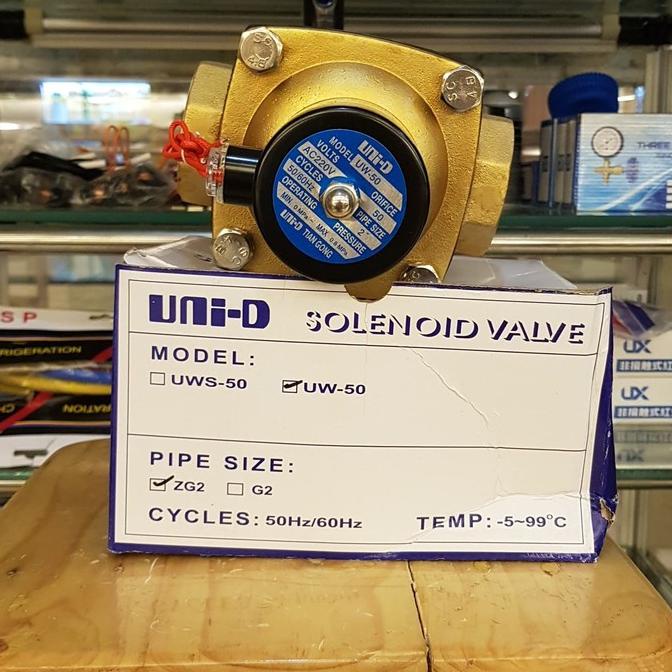Jual Solenoid Valve Uni-D Uw-50 Drat 2" 220V / 2W-500-50 High Quality Uw50 | Shopee Indonesia