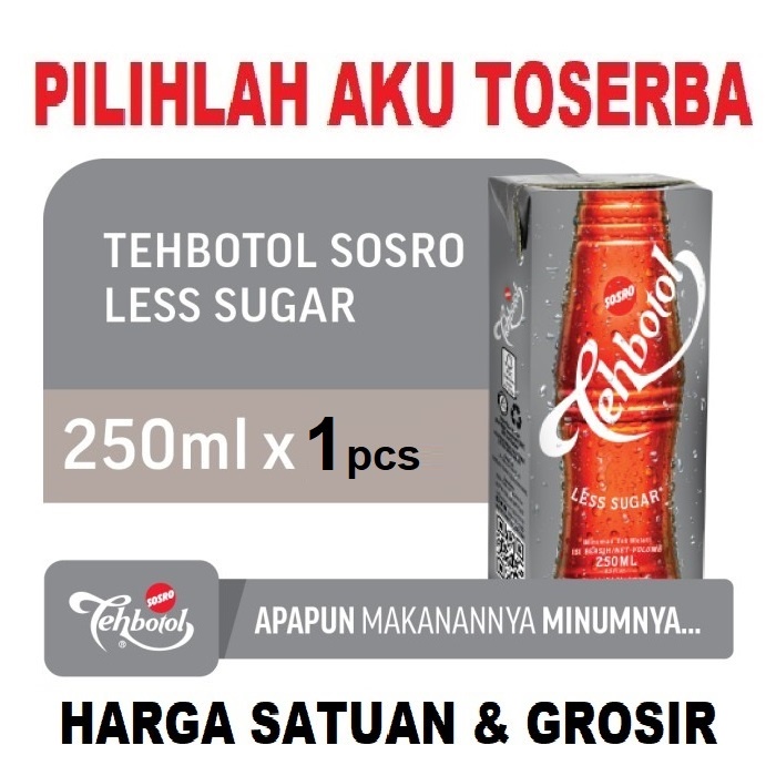 Jual Teh Botol Sosro Kotak LESS SUGAR 250 ml - ( HARGA SATUAN ) | Shopee Indonesia