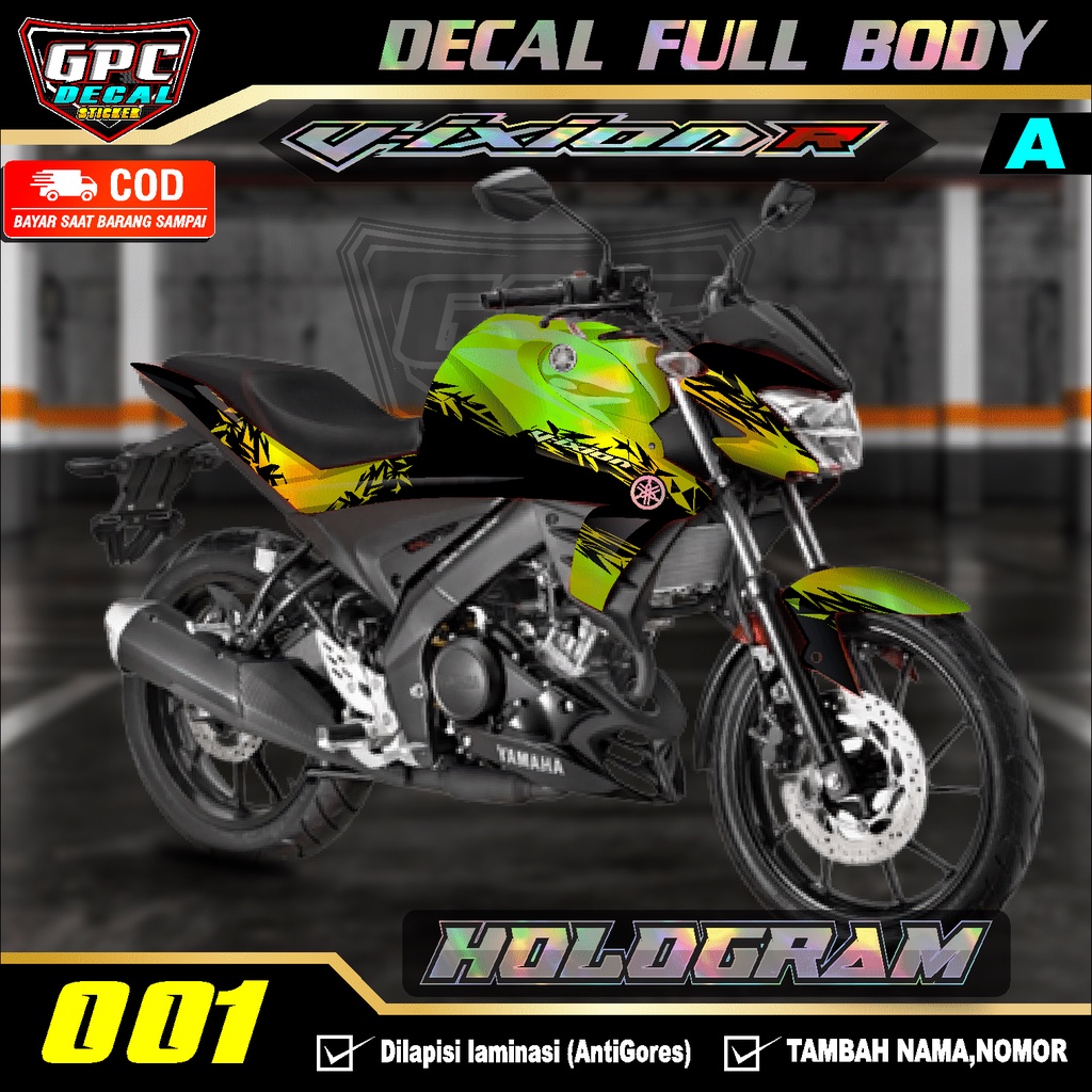 Jual Decal Sticker Variasi Fullbody-STICKER HOLOGRAM Vixion R-001 Dekal ...