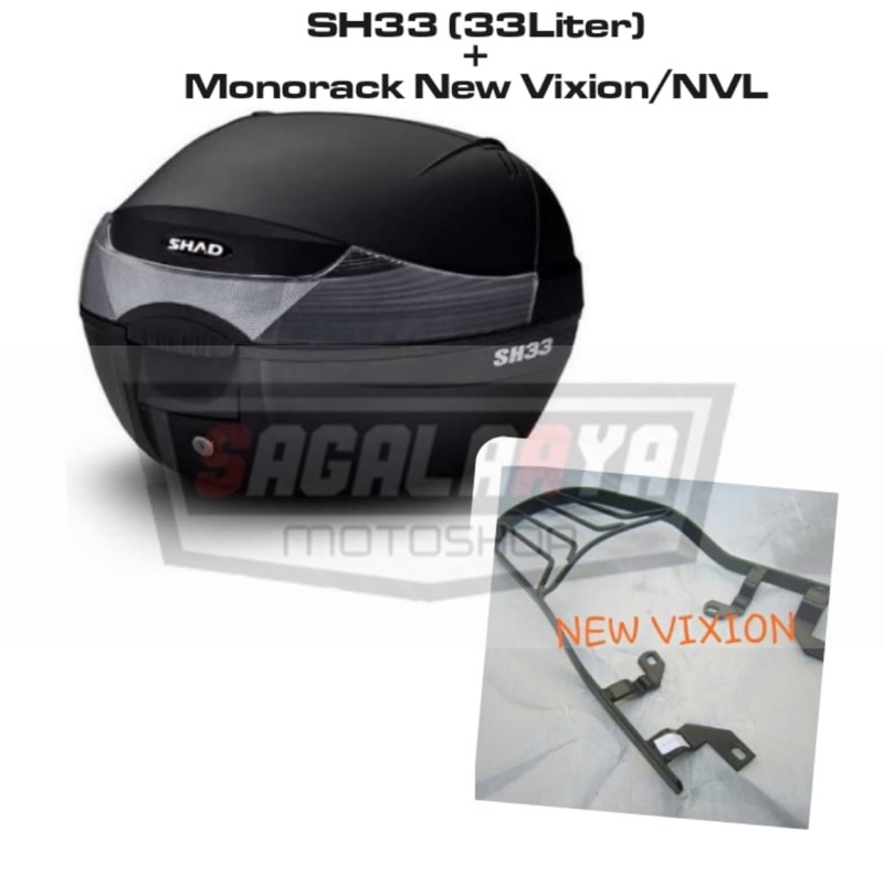 Jual Box Shad SH33 + Monorack Yamaha New Vixion/NVL | Shopee Indonesia