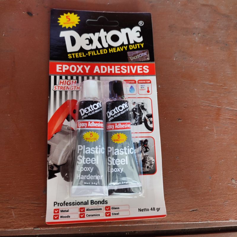 Jual Lem Dextone 5 menit Lem besi exoxy adhesive 48 gram | Shopee Indonesia