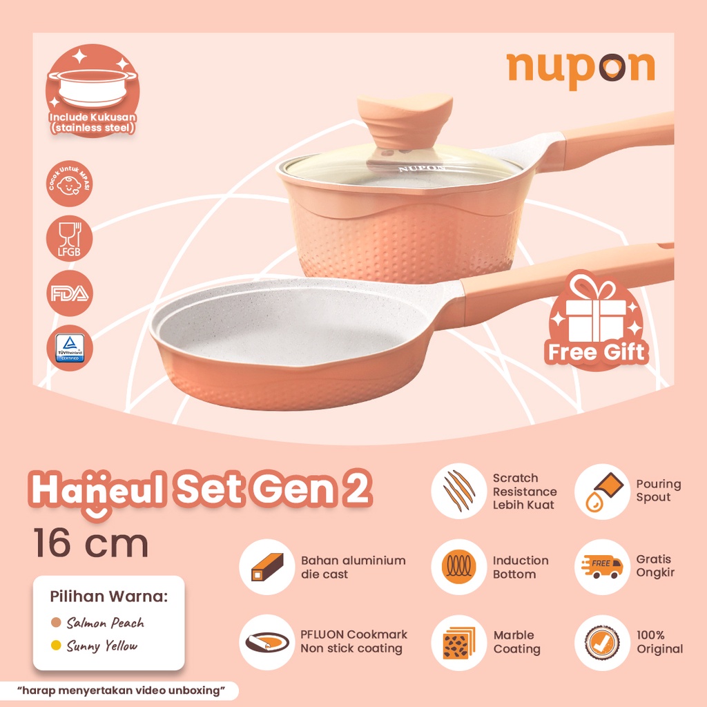 Jual NUPON Panci Mpasi Bayi Gen 2 16 CM Anti Lengket Stainless Steel ...