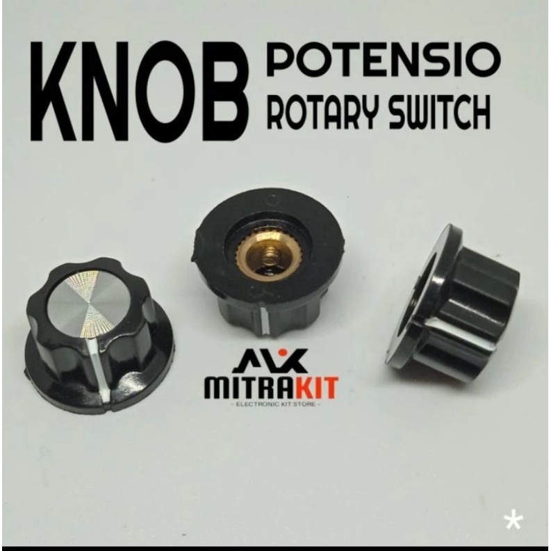 Jual Knob Baud 20x11mm Knob baud A01 Knob potensio meter selector ...