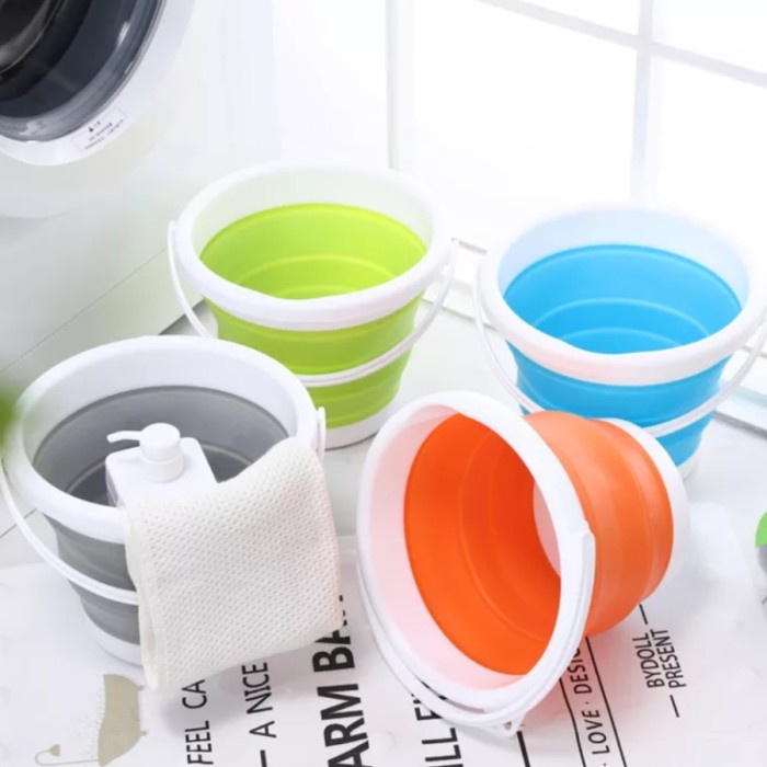 Jual [ 5L ] Ember Lipat Portable Foldable Bucket Silicone 5 Liter ...