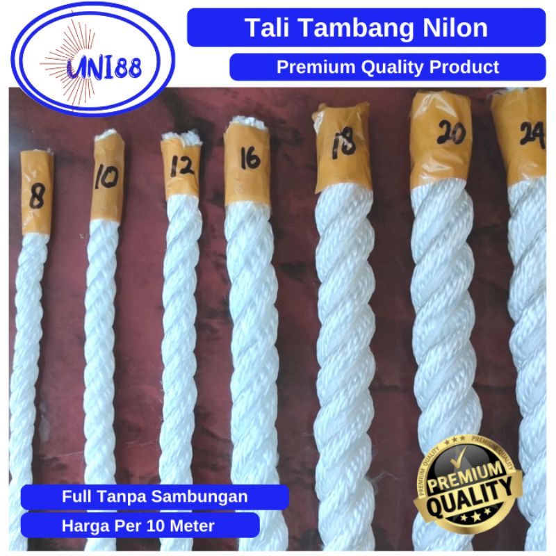 Jual Tali Tambang Nilon 6mm 7mm 8mm 10mm Tali Nylon Rope Pengikat ...