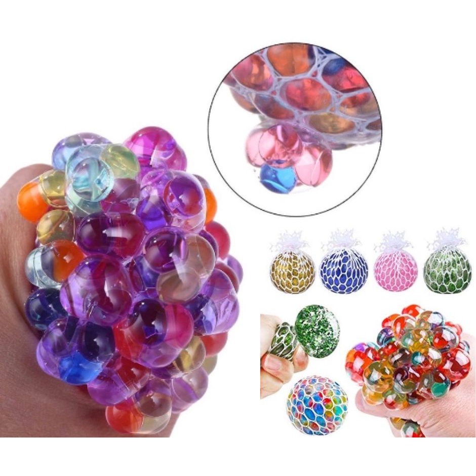 Jual SQUISHY MESH BALL / BOLA SQUISHY JARING / MAINAN ANAK ANTI STRESS ...