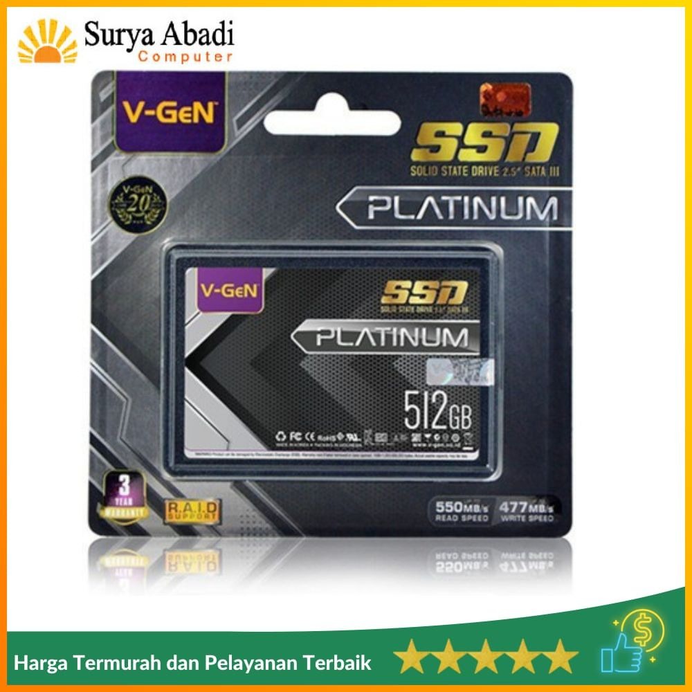 Jual SSD V-GeN 512GB SATA 3 Solid State Drive 2.5" VGEN - PLATINUM ...