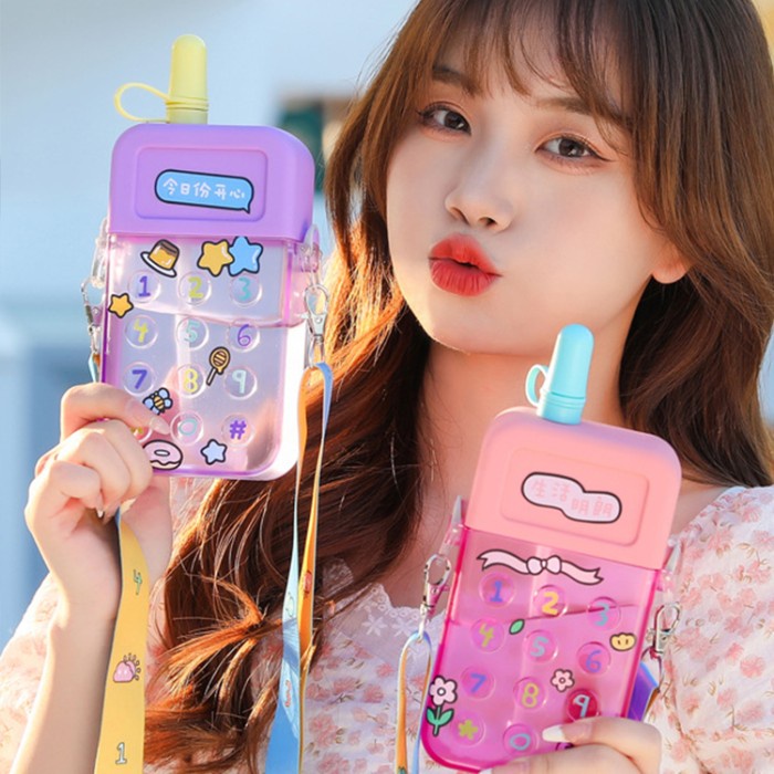 Jual Botol Minum Unik Viral Ala Korean Style Bentuk Handphone FREE ...