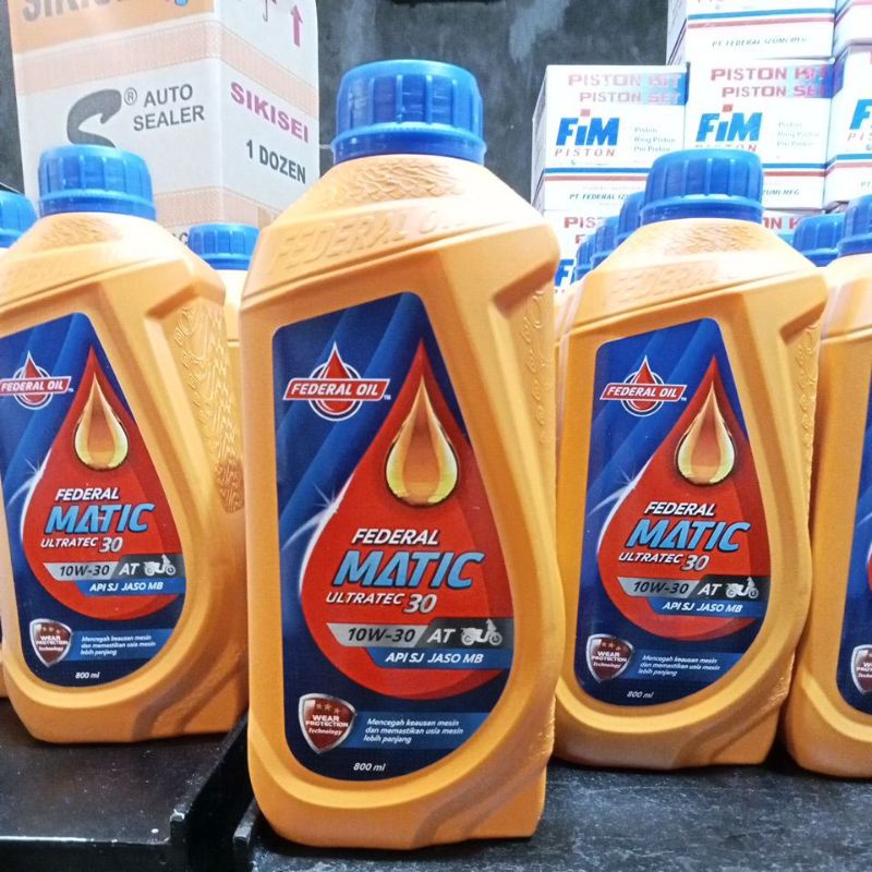 Jual OLI FEDERAL MATIC ultratech 10w-30 800ml ( 100% asli) | Shopee ...