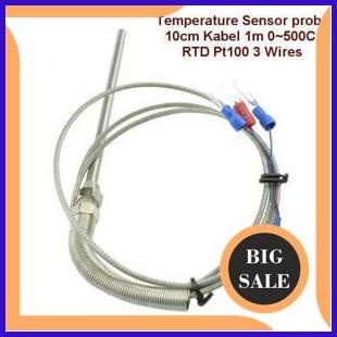 Jual accessories Temperature Sensor probe 10cm Kabel 1m 0-500C RTD ...