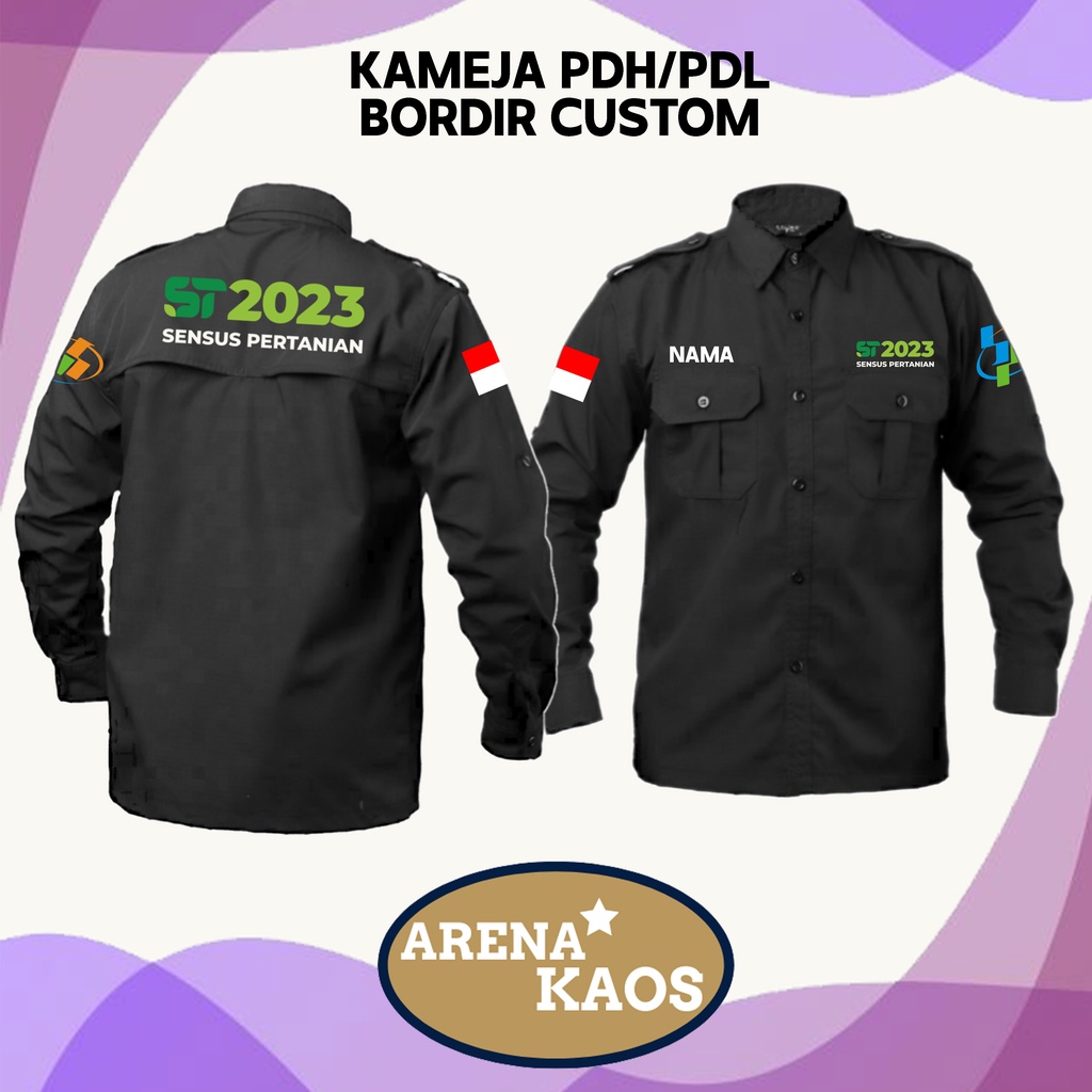Jual KEMEJA PDL PDH LENGAN PANJANG BPS SENSUS PERTANIAN 2023 / ST2023 BORDIR | Shopee Indonesia