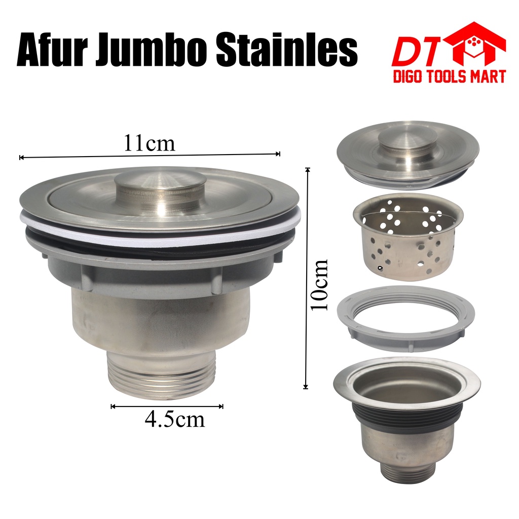 Jual Afur jumbo Saringan Bak Cuci Piring Dapur Pembuangan Air Sink ...
