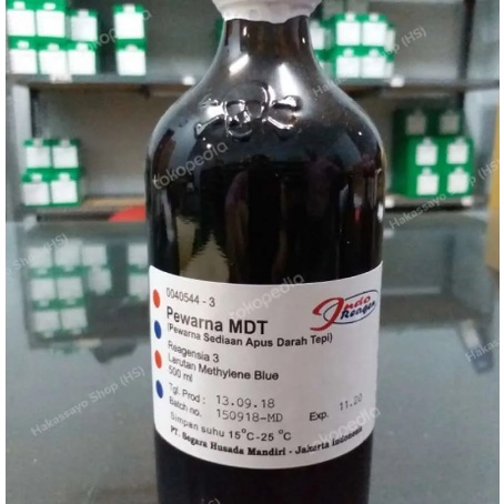 Jual Reagensia 3 Pewarna MDT Methylene Blue INDO REAGENT MDT/R3 500ML ...