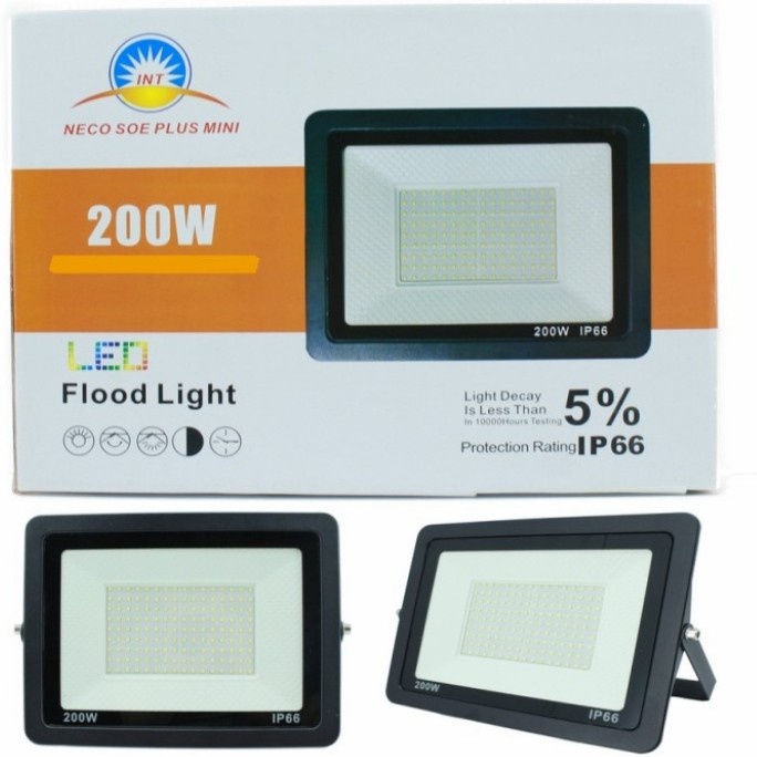 Jual Lampu Sorot Led 200 Watt / Lampu Tembak LED 200W Flood LIght LED NECOSOE | Shopee Indonesia
