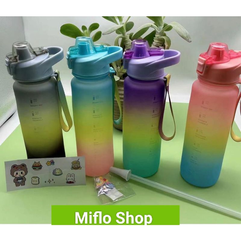 Jual Botol Rainbow 1 Liter + STICKER 2D & 3D | Shopee Indonesia