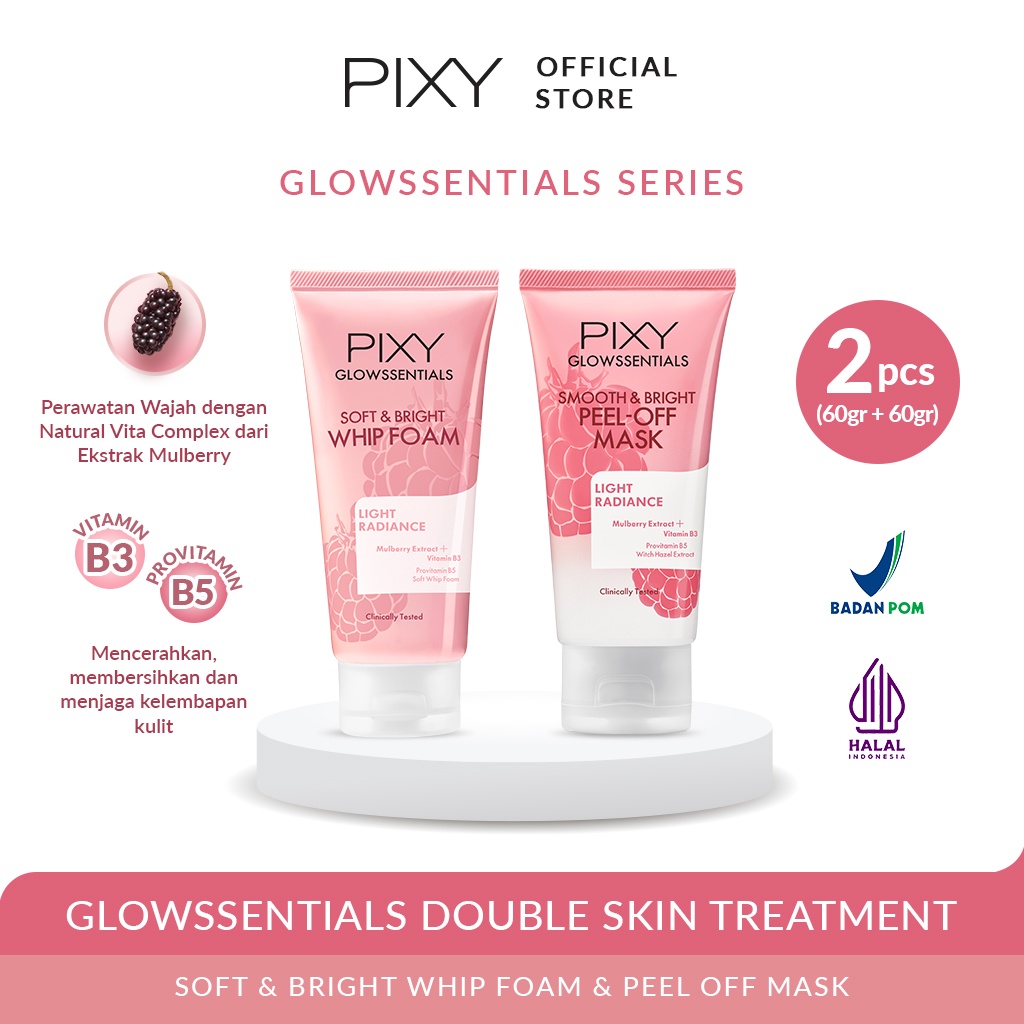 Jual PIXY Glowssentials Double Skin Treatment (Whip Foam & Peel Off ...