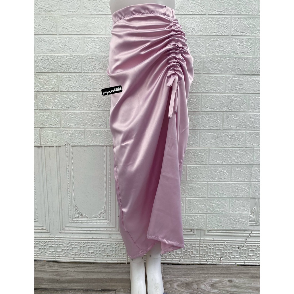 Jual ROK SERUT SATIN ROK SASI SKIRT ROK KOREA TERLARIS | Shopee Indonesia