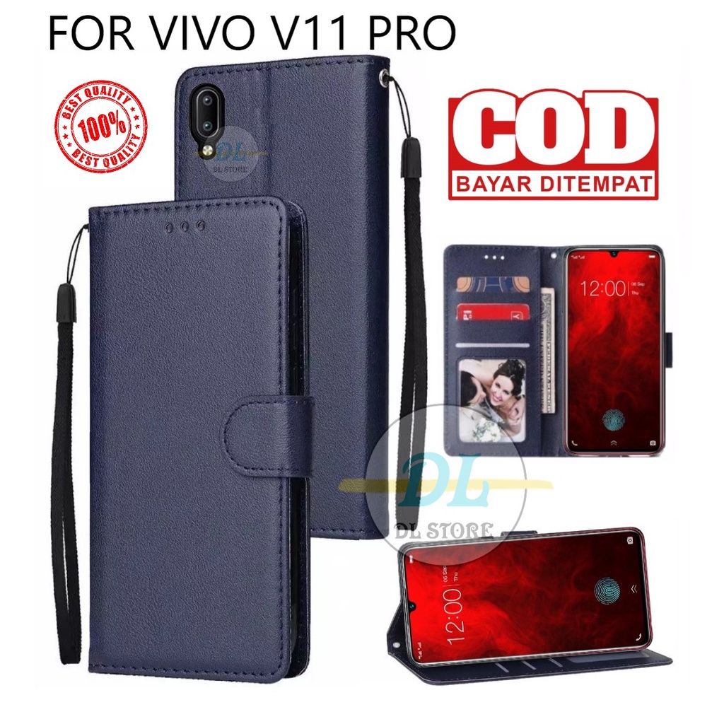 Jual FLIP CASE UNTUK VIVO V11 PRO FLIP LEATHER CASE PREMIUM-FLIP WALLET ...