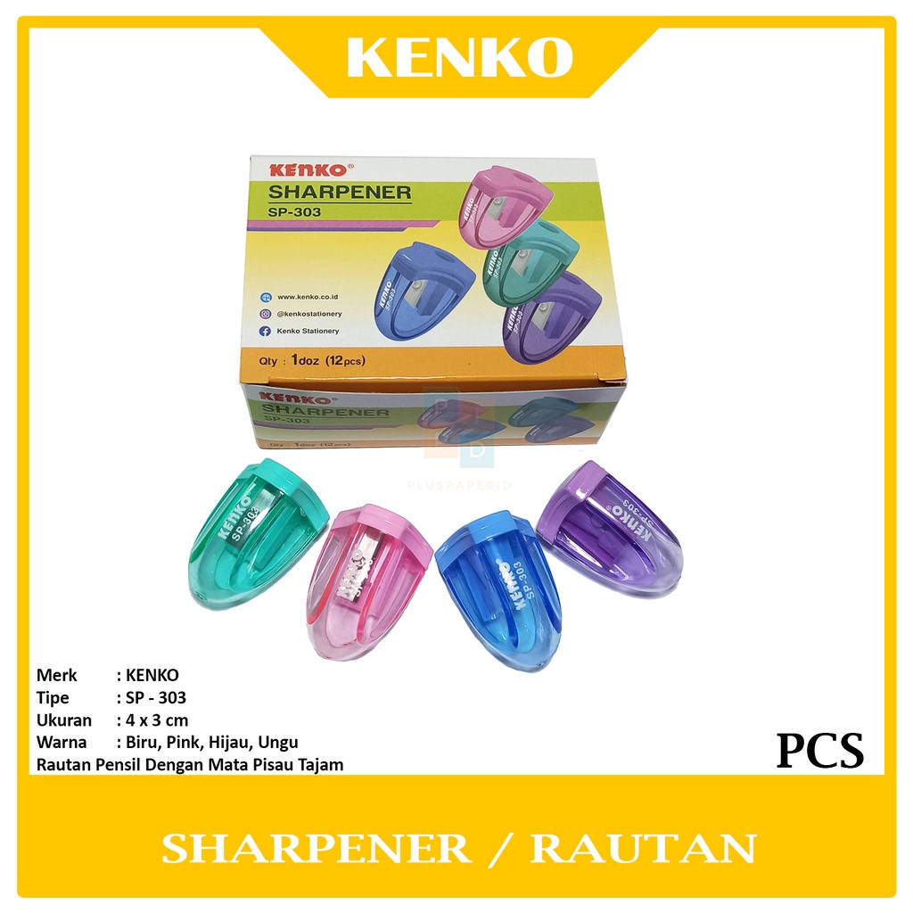 Jual KENKO - Rautan Pensil Kecil / Sharpener SP-303 - Pcs | Shopee Indonesia