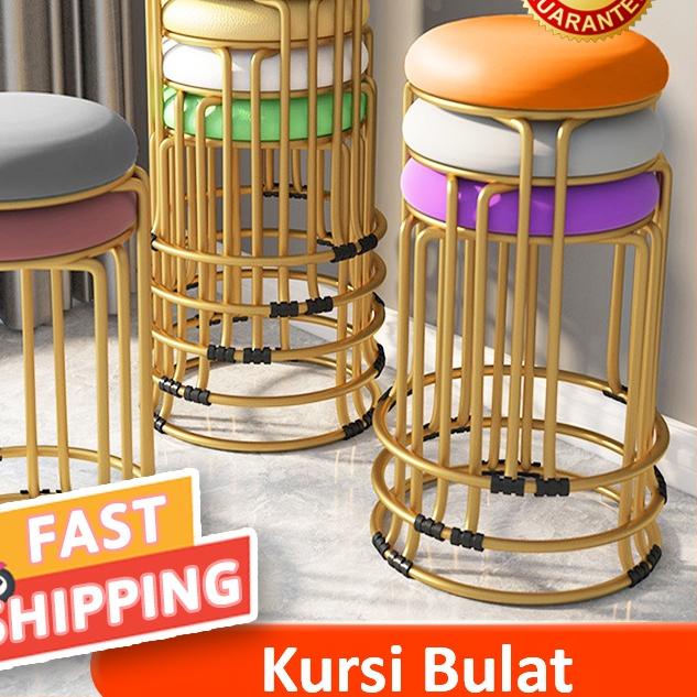 Jual Kuris Bulat Bangku Baja Makan Kursi Cafe Kursi Baso Rumah Tangga ...